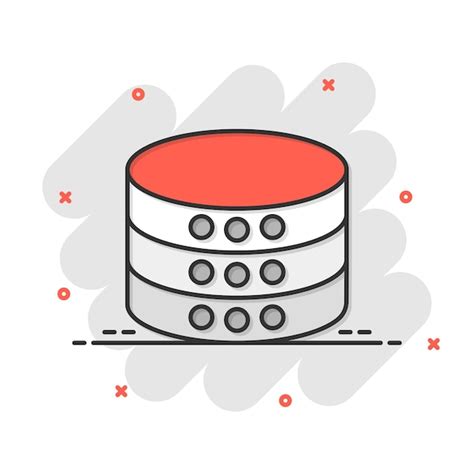 Premium Vector Data Center Icon In Comic Style Server Vector Cartoon