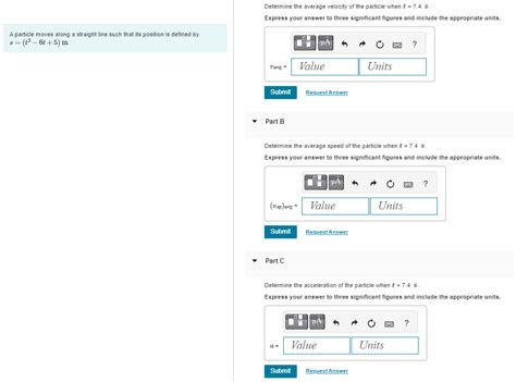 Solved Determine The Average Velocity Of The Particle When Chegg