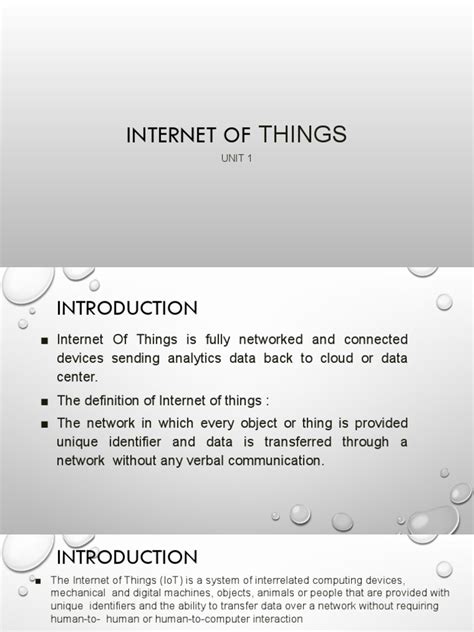 Iot Unit I New Pdf Internet Of Things Actuator
