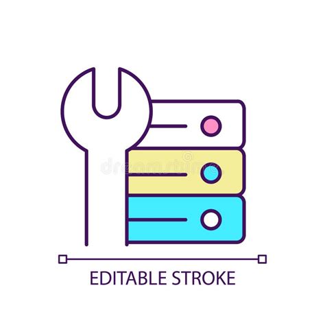 Processing Large Amount Of Data Rgb Color Icon Stock Vector