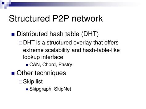Ppt Structured P2p Networks Powerpoint Presentation Free Download