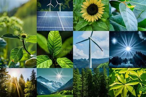 Harnessing Green Energy Sustainable Solutions With Wind Turbines And Solar Panels Powering A