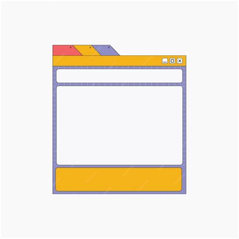 premium vector colorful retro ui window element