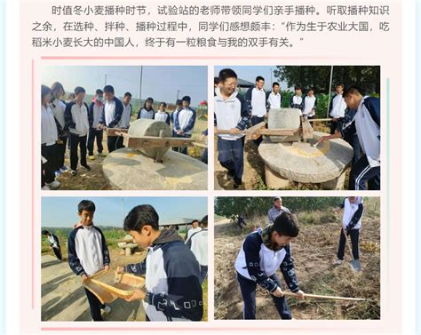 行之愈笃思之愈明 我校中学部一日学农综合实践活动走进中国农机院农机试验站