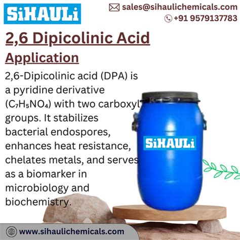 2 6 Dipicolinic Acid Manufacturers And Exporters Sihauli Chemicals