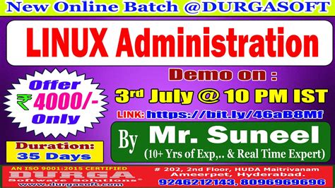 Linux Administration Online Training Durgasoft Youtube