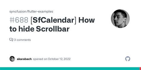 Sfcalendar How To Hide Scrollbar · Issue 688 · Syncfusionflutter