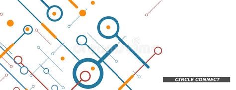 Vector Lines And Circle And Dots Connect In Abstract Style Circle Shape Abstract Motion Stock