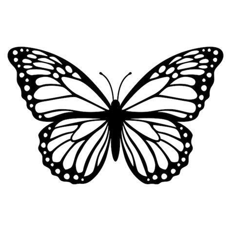 바둑 나비 실루엣 벡터 일러스트 레이 션 흰색 배경에 고립 프리미엄 벡터