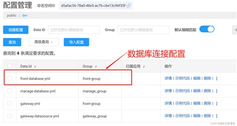 Springcloud之配置中心（nacos的配置管理）nacos配置中心配置数据库 Csdn博客