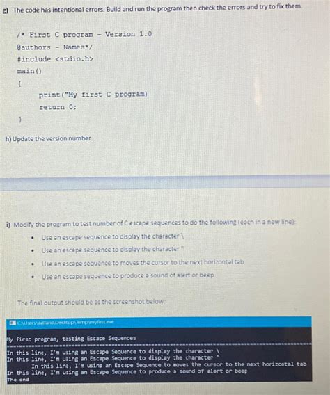 Solved G ﻿the Code Has Intentional Errors Build And Run