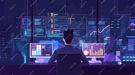 Big Data Analysis Presentation Data Visualization And Analytics Concept For Business Technology