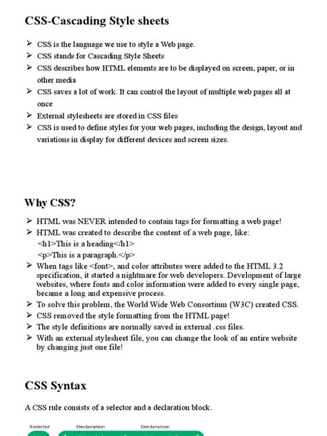 Css Lab Material Pdf Html Html Element