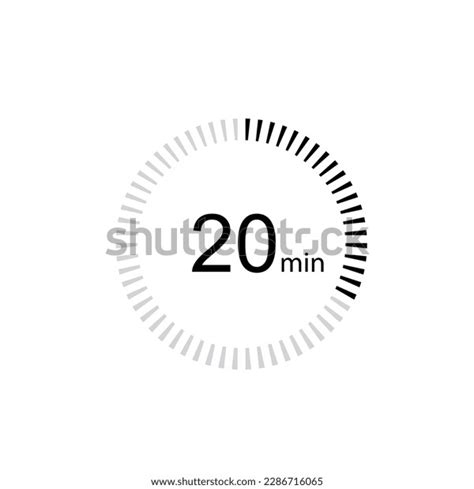 20 Minutes Timer Icon20 Min Digital Stock Vector Royalty Free