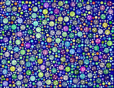 Background With Pattern Of Colored Circles With Random Distribution