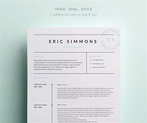 Resume White Space Design A Minimalist Resume
