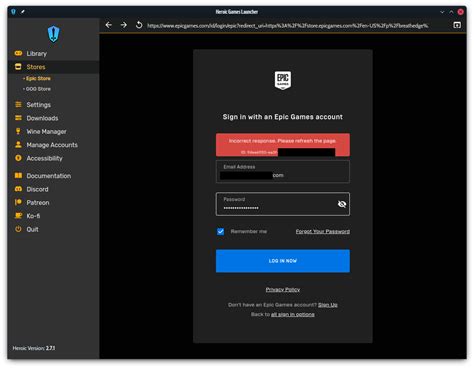 Heroic 270 Failed Login To Epic · Issue 2662 · Heroic Games Launcher