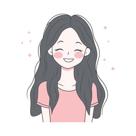 Anime Girl Smile Vector Art Icons And Graphics For Free Download