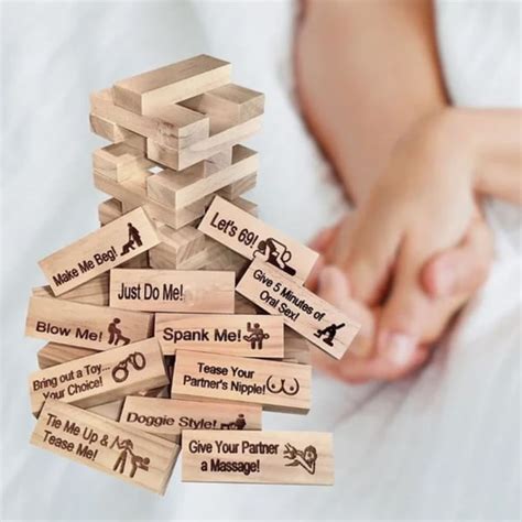 Rakkaus Naughty Stacking Tower peli Ystävänpäivälahja Totuus tai tehtävä kysymykset