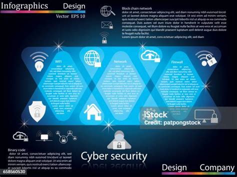 웹에 대 한 인포 그래픽 개념 사이버 보안 아이콘입니다 프리미엄 품질 디자인 웹 그래픽 아이콘 요소입니다 사이버 보안 기술 개념 기업 재무와 산업에 대한 스톡 벡터 아트 및