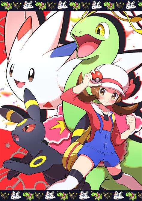 Lyra Umbreon Togekiss And Meganium Pokemon And 1 More Drawn By Pon