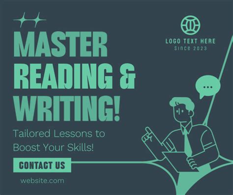 English Tutor Contemporary Facebook Post Brandcrowd Facebook Post Maker