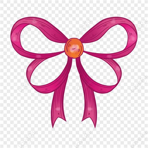 자유형 주황색 빨간 리본 일러스트 장식부속품식물 장식 Png 일러스트 무료 다운로드 Lovepik