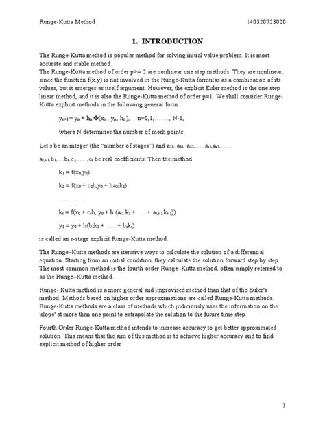 Runge Kutta Method Pdf Electrical Network Logical Truth