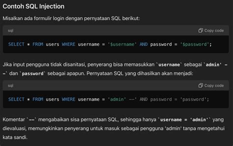 Belajar Cyber Security Apa Itu Sql Injection Kamsib Indonesia
