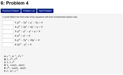 Solved 6 Problem 4 Previous Problem Problem List Next