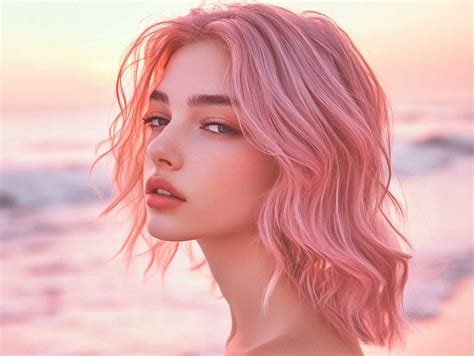 Glossy Beach Waves Hair For Medium Length Styles • Artfasad