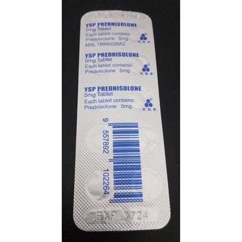 Ysp Prednisolone Tablet 5mg 10pcs Ubat Anti Alahan
