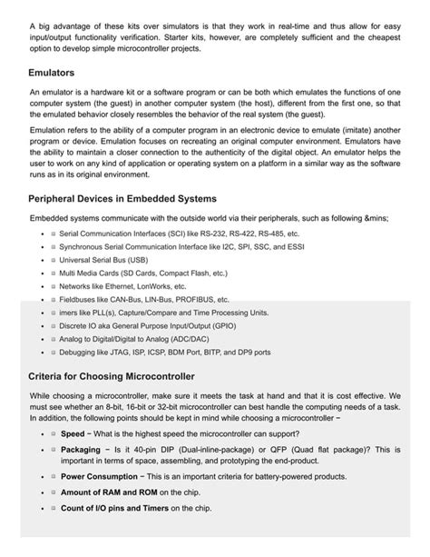 Embedded Systems Tools And Peripherals Pdf Computing Technology