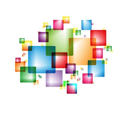 Premium Vector Colorful Background With Colorful Intersecting Squares