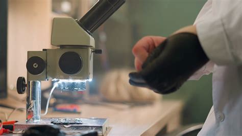 Close Up View Of Microscope Circuit Board Stock Footage Sbv 349184117 Storyblocks