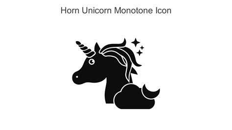 Horn Unicorn Monotone Icon In Powerpoint Pptx Png And Editable Eps