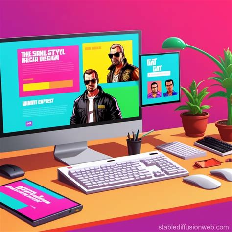 Computer Screen Ux Design Research Layout Stable Diffusion Online