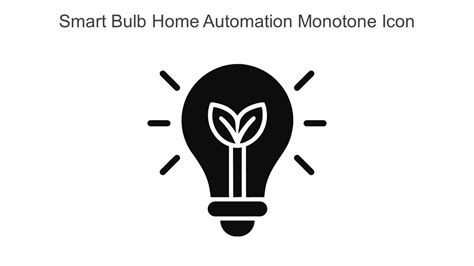 Smart Bulb Home Automation Monotone Icon In Powerpoint Pptx Png And