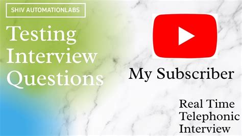 Automation Testing Interview Questions Real Time Mock Interview