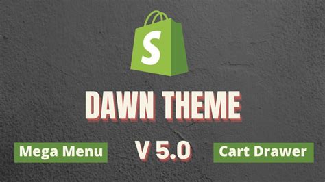 Shopify Dawn Theme Version Mega Menu Cart Drawer YouTube
