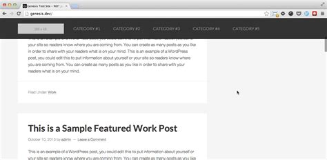 Displaying A Fixed Navigation Menu Upon Scrolling Down In Genesis