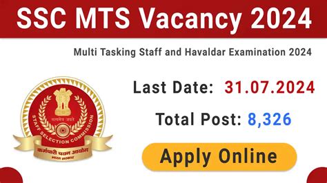 Ssc Mts And Havaldar Recruitment 2024 Apply Online For 8326 Posts