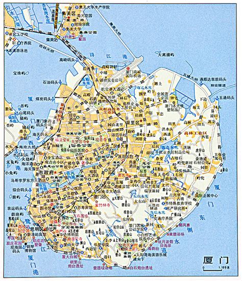 厦门地图厦门地图版厦门岛地图大山谷图库