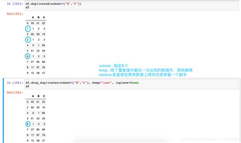 Pandas数据处理 1查看、删除重复元素 Dfduplicatedsubsetnone Keepfirstlastfalsedublicatedkeep