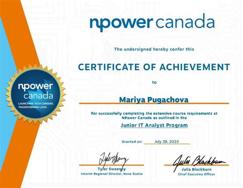 Mariya Pugachova On Linkedin I Have Finished My Course Thank You So Much Npower Group For