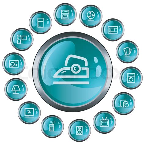 Home Electronics Buttons Stock Vector Colourbox