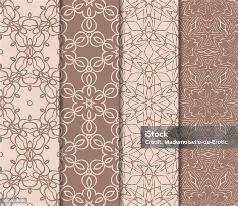 현대 기하학적 패턴의 집합입니다 원활한 벡터 일러스트입니다 인테리어 디자인 인쇄 벽지 패턴을 작성 피부 톤 색 0명에 대한 스톡 벡터 아트 및 기타 이미지 Istock