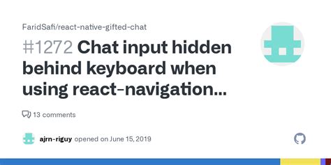 Chat Input Hidden Behind Keyboard When Using React Navigation And