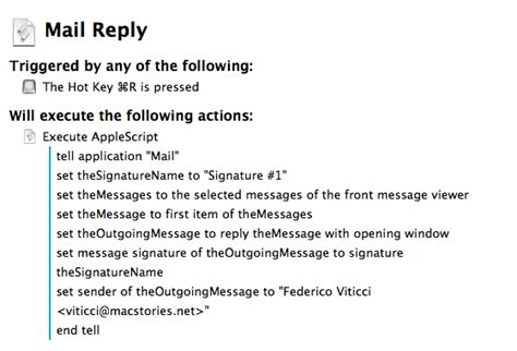 Automating Mail Signatures And Senders With Applescript And Keyboard
