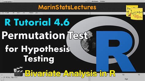 Permutation Hypothesis Test In R With Examples R Tutorial 46 Marinstatslectures Youtube
